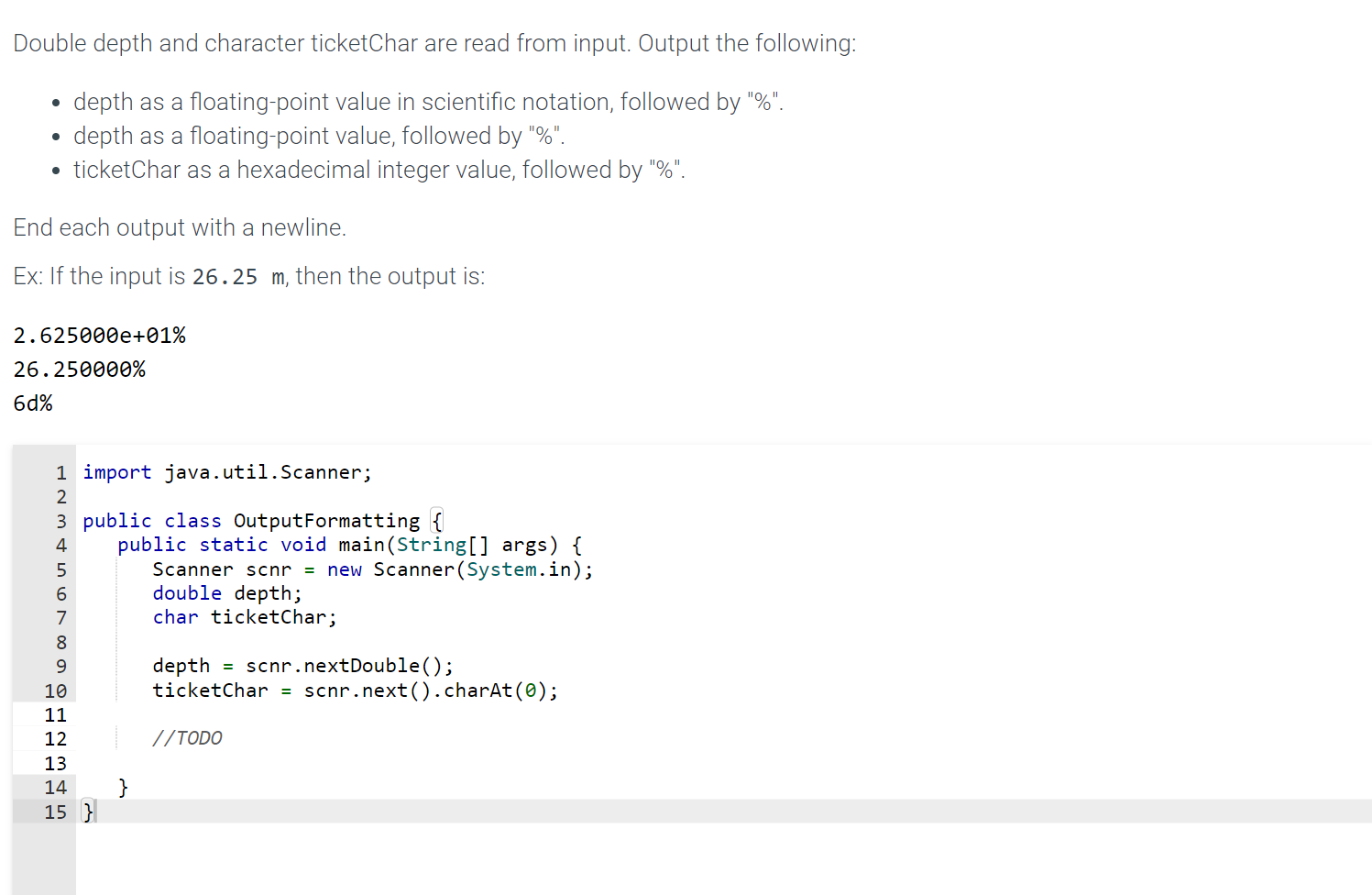 Solved Double depth and character ticketChar are read from | Chegg.com