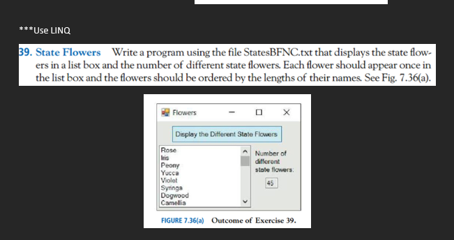 Solved Having trouble sorting by length using LINQ query in | Chegg.com