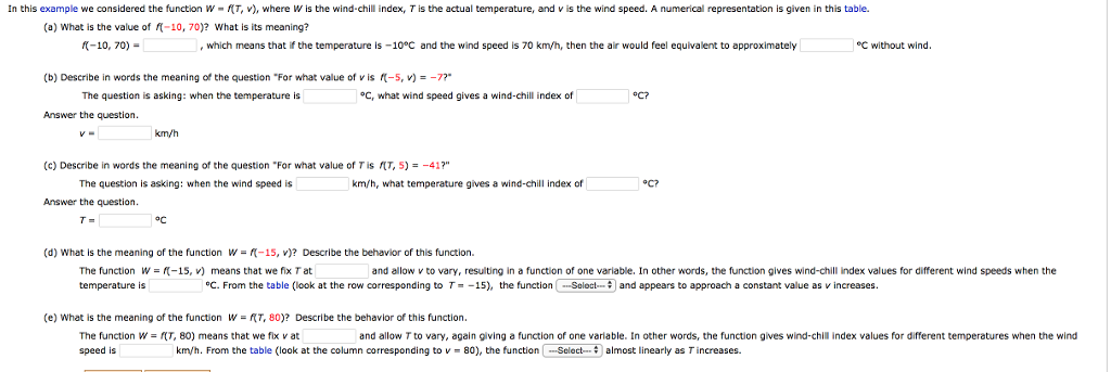Solved In this example we considered the function w-MT, v), | Chegg.com