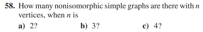 Solved 58. How many nonisomorphic simple graphs are there | Chegg.com