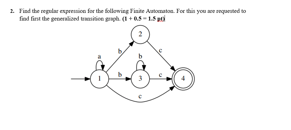 Solved 2. Find the regular expression for the following | Chegg.com