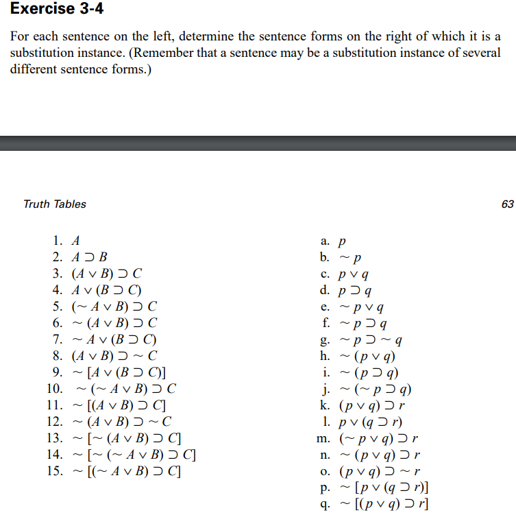 FOR EACH OF THE TWO SENTENCES BELOW, LIST ALL OF THE | Chegg.com