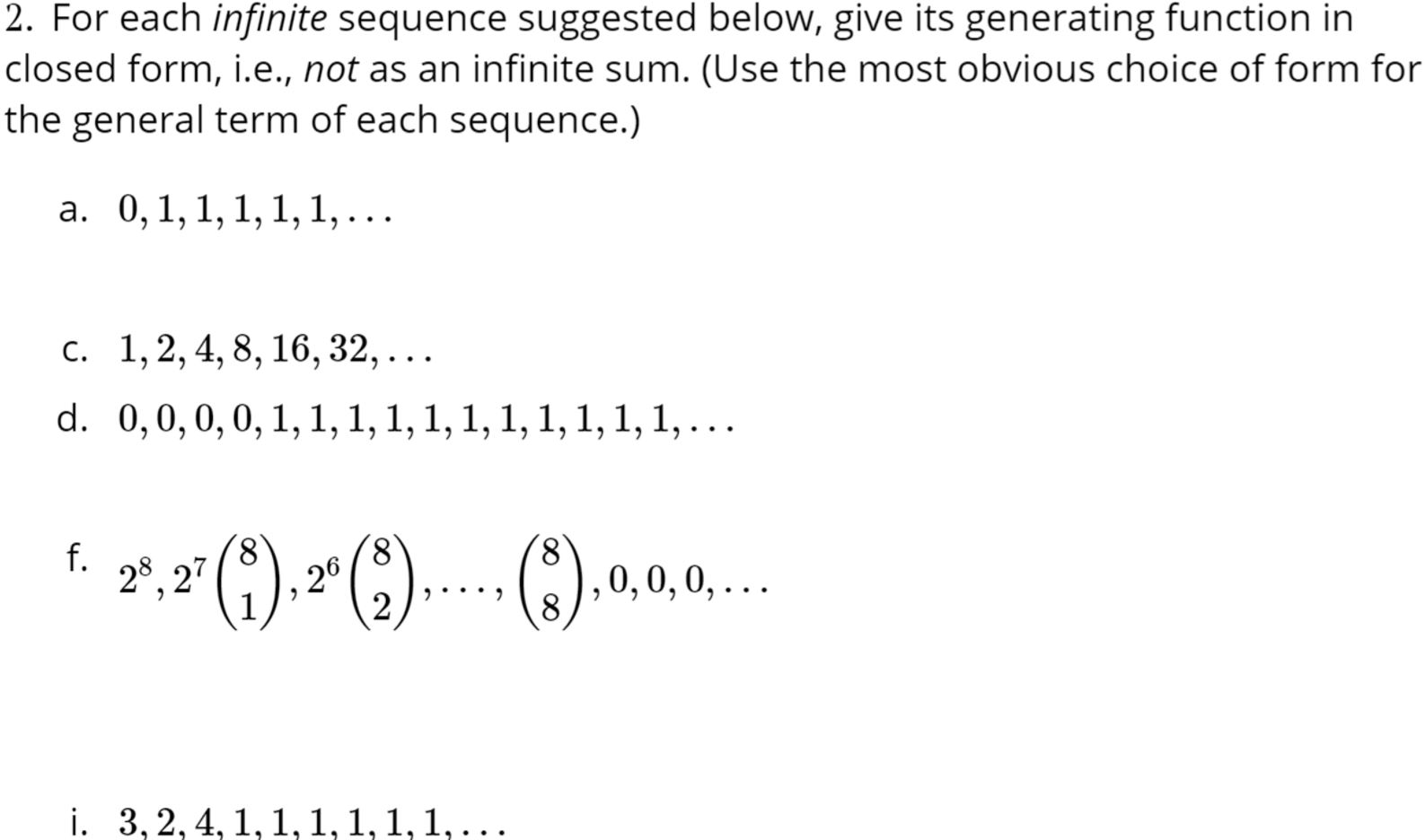 Solved Please show all steps and work for each part please. | Chegg.com