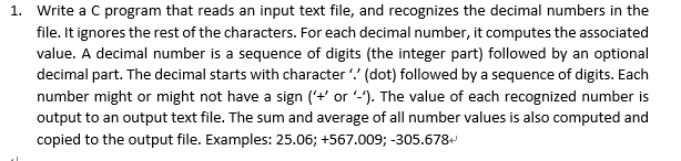 Solved 1 Write A C Program That Reads An Input Text File
