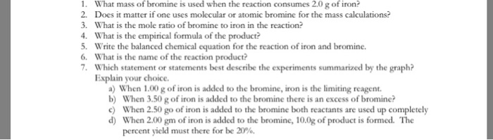 Solved Dry Lab I: Graphing and Problems in Limiting Reagent | Chegg.com