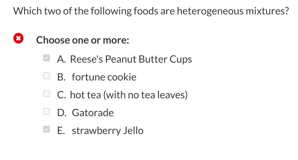 Solved Which two of the following foods are heterogeneous | Chegg.com