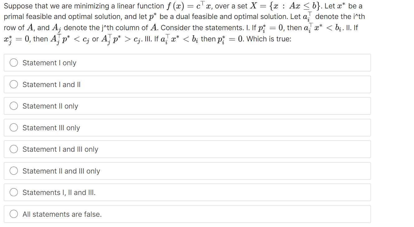 Solved Suppose That We Are Minimizing A Linear Function