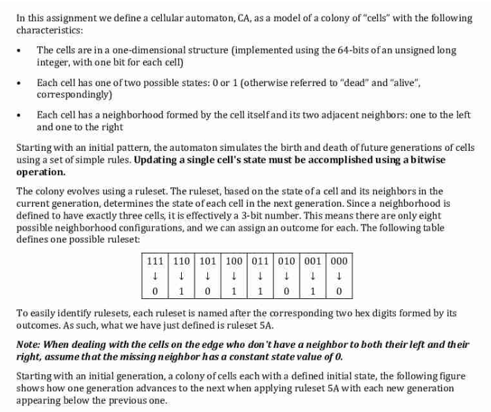 Solved In this assignment we define a cellular automaton, | Chegg.com