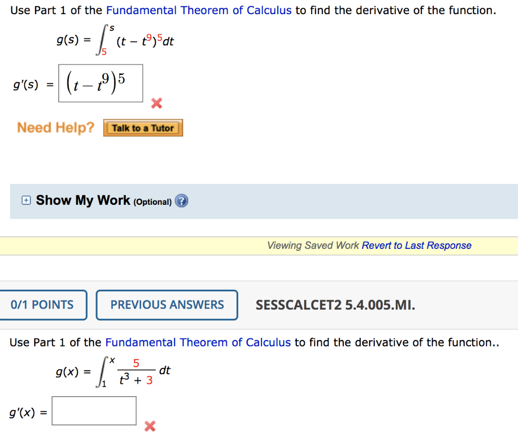 Fundamental Theorem Of Calculus Part 1