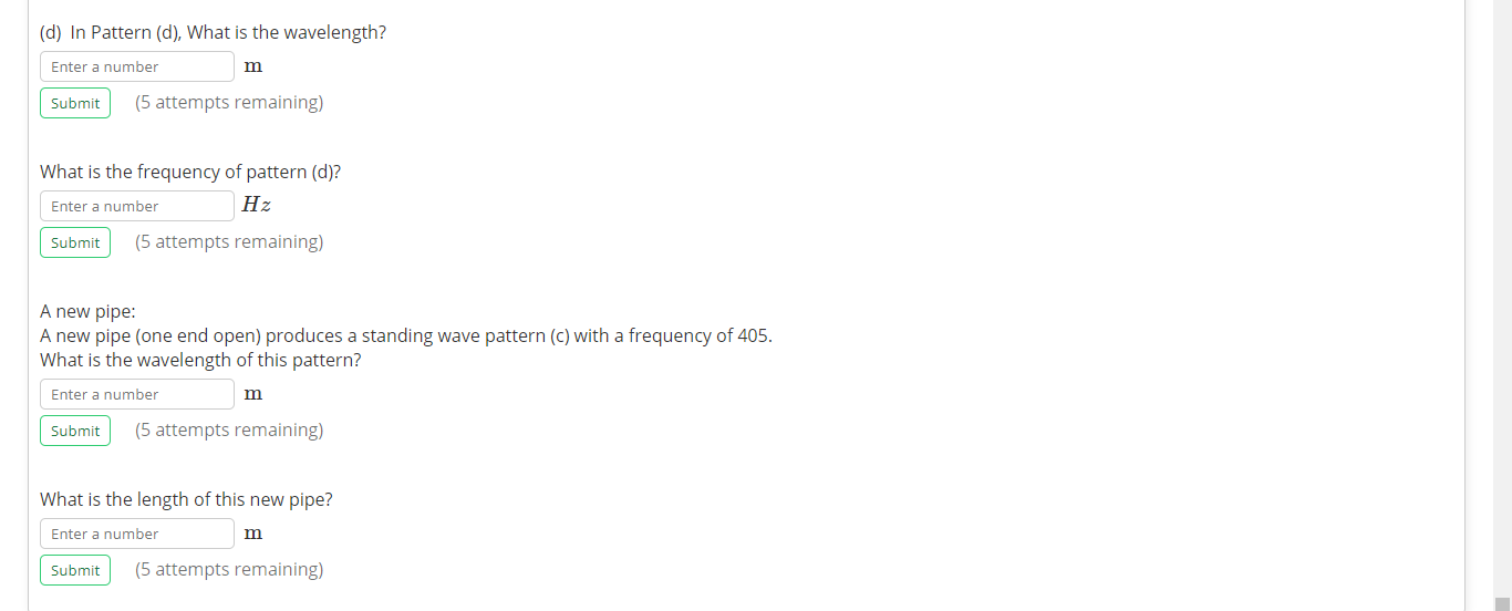 Solved Standing Waves in a Pipe - Both Ends Open Pattern (a) | Chegg.com