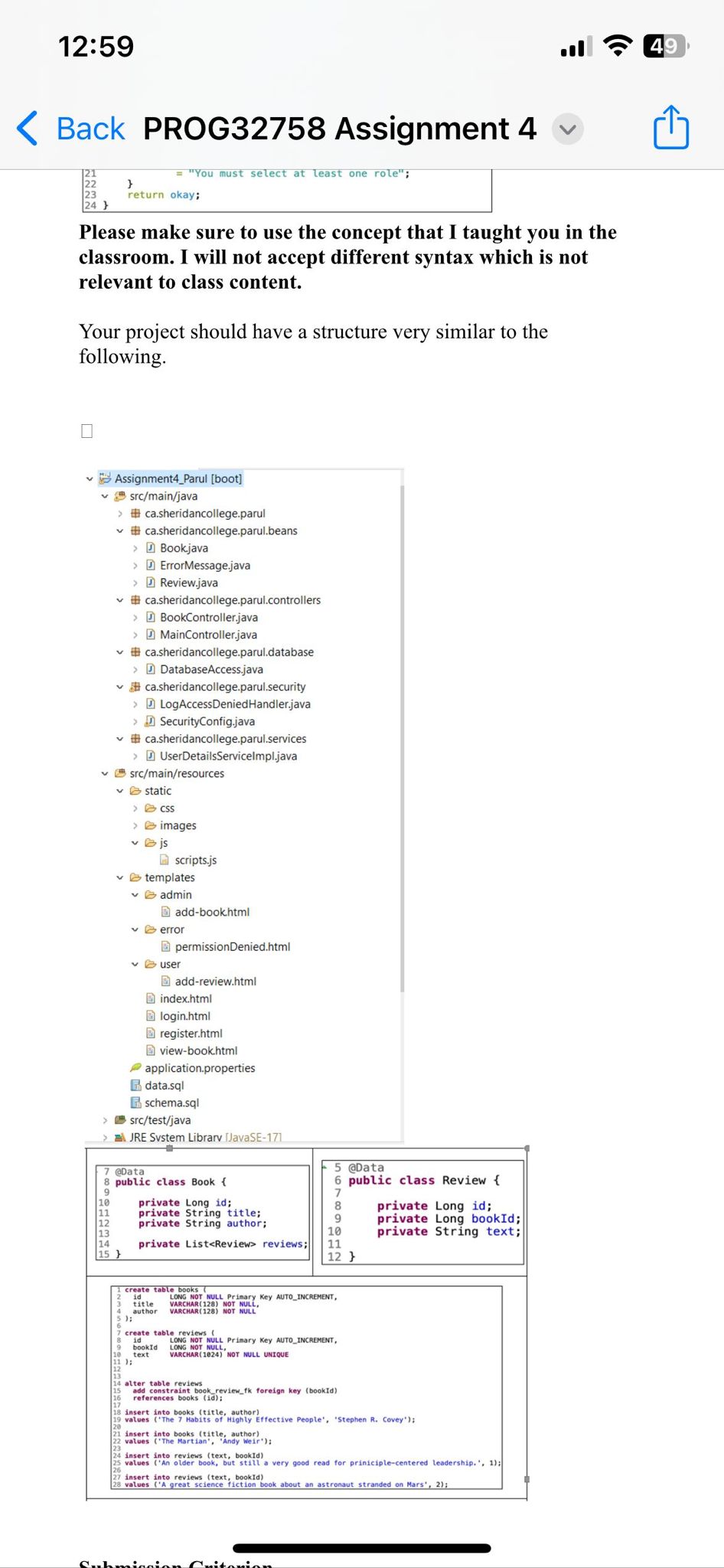 PROG32758 Assignment 4 (out of 30) This assignment is | Chegg.com