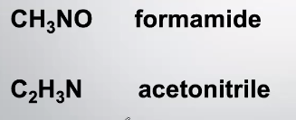 Solved CH3NO formamide C2H3N acetonitrile | Chegg.com