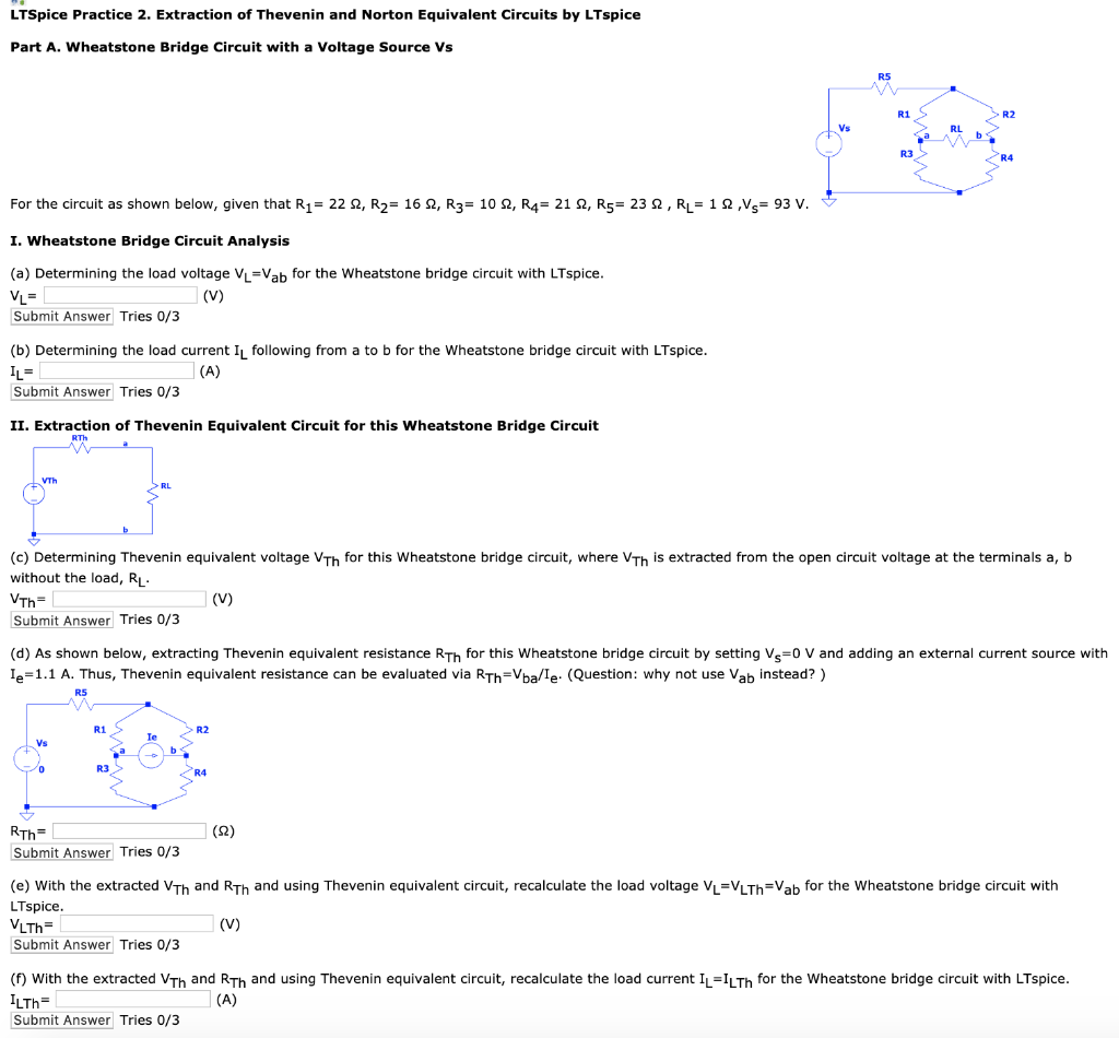 Solved: LTSpice Practice 2. Extraction Of Thevenin And Nor... | Chegg.com