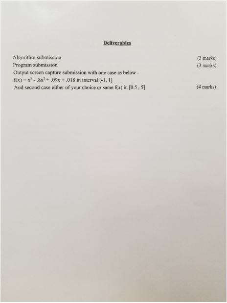 Q2 - Find a root of a polynomial by Bisection method | Chegg.com