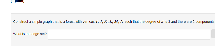 Solved Construct a simple graph that is a forest with | Chegg.com