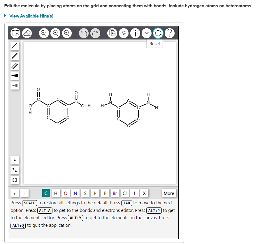 Solved Edit the molecule by placing atoms on the grid and | Chegg.com