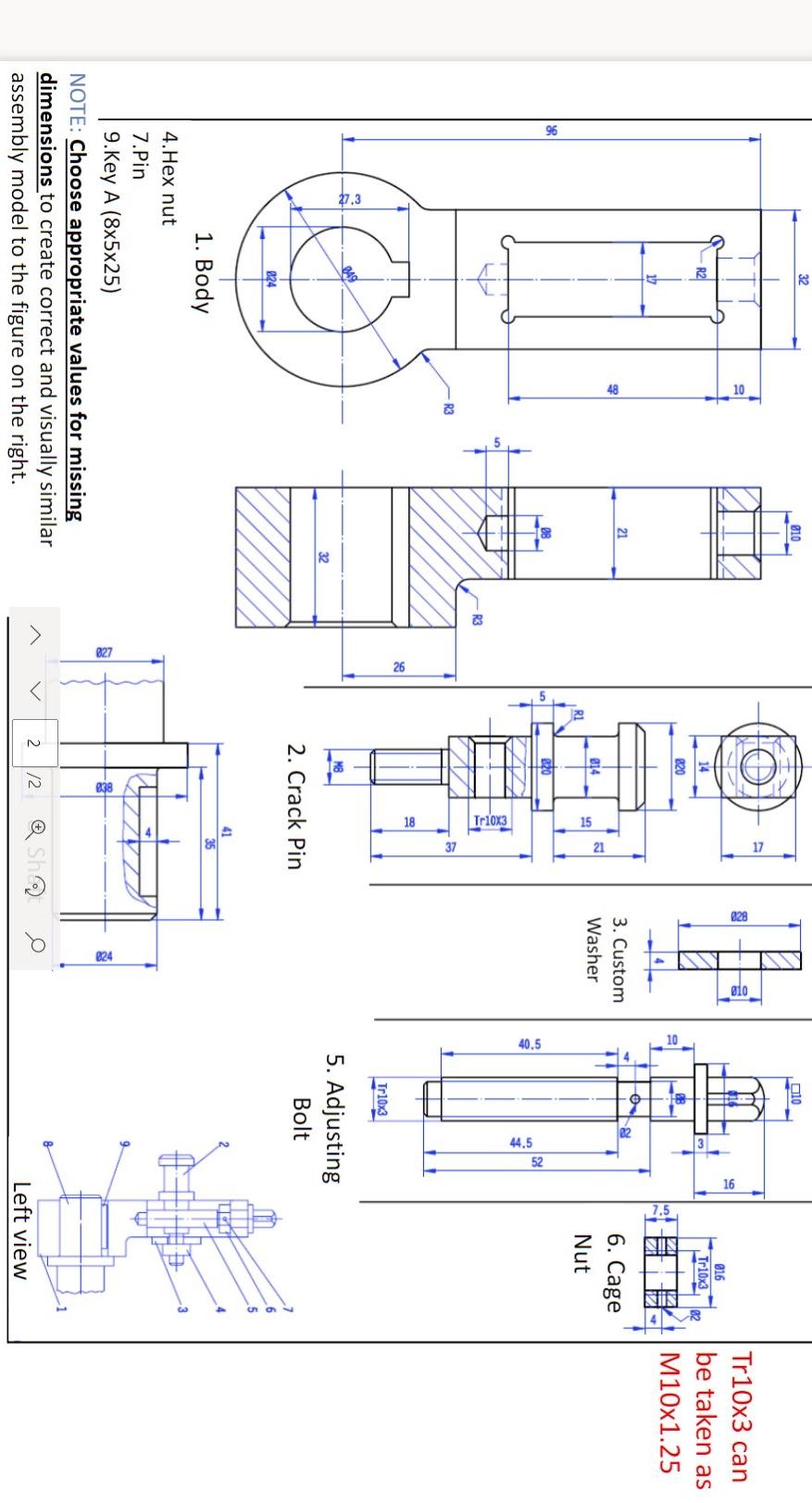 - Task: Create the three-dimensional assembly model | Chegg.com
