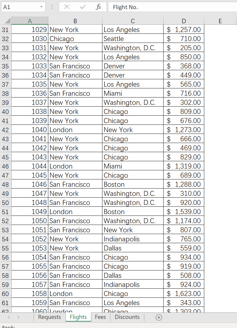Solved 1.In cell E3 of the Requests worksheet, use the | Chegg.com