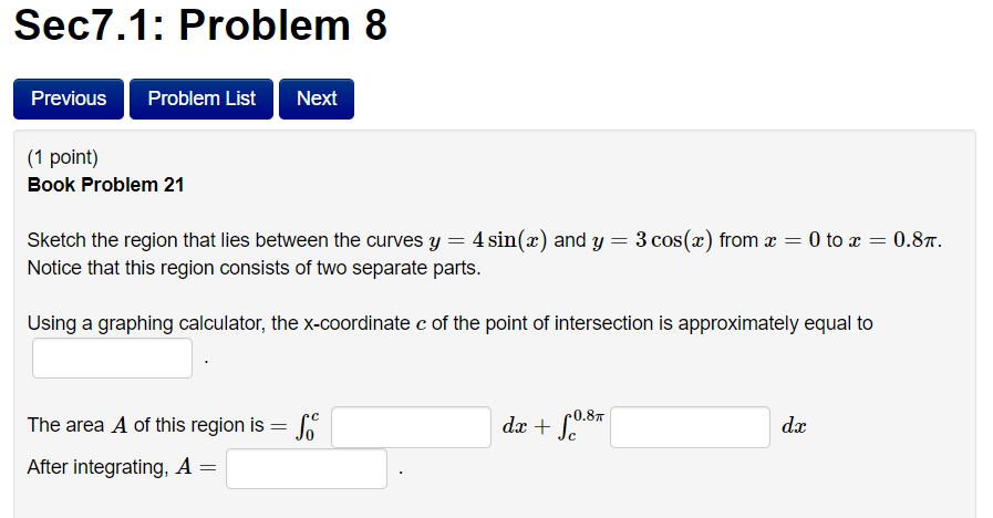 Solved Sec7.1: Problem 8 Previous Problem List Next (1 | Chegg.com Solved Sec7.1: Problem 8 Previous Problem List Next (1 | Chegg.com