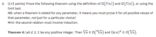 Solved 4. (1+2 points) Prove the following theorem using the | Chegg.com