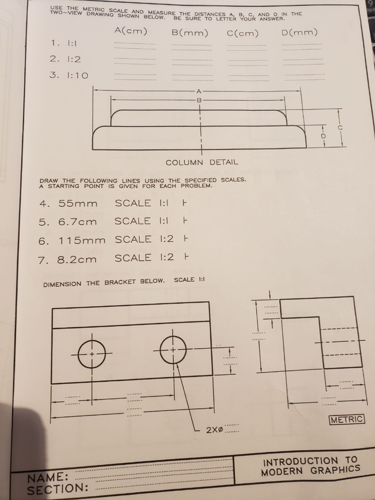 Solved Use the metric scale and measure the distances | Chegg.com