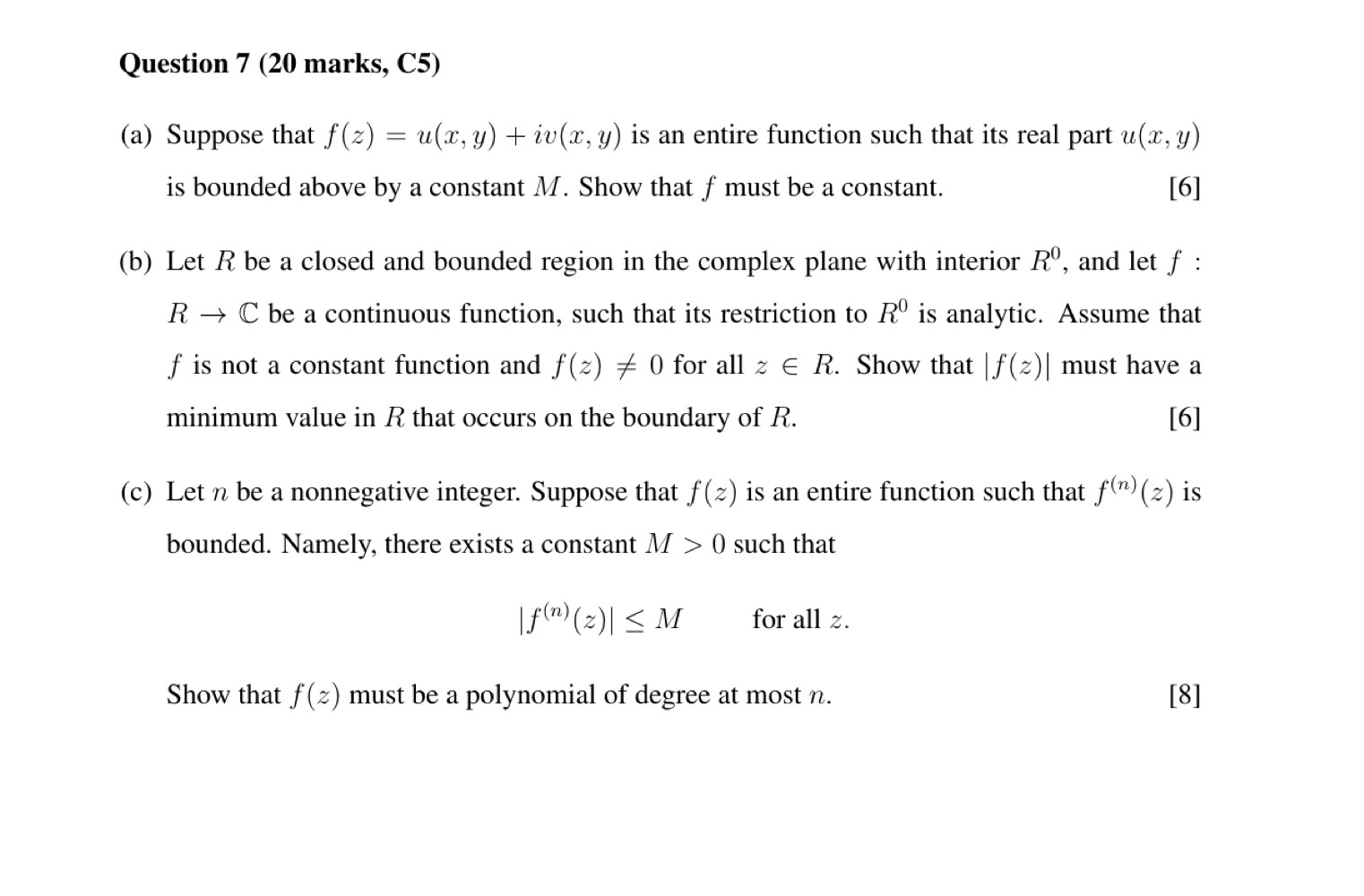 Solved (a) Suppose that f(z)=u(x,y)+iv(x,y) is an entire | Chegg.com