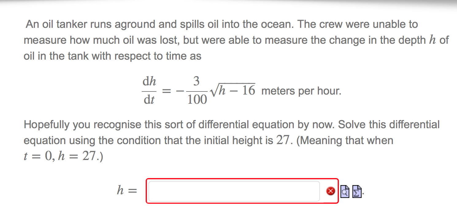 Solved An oil tanker runs aground and spills oil into the | Chegg.com