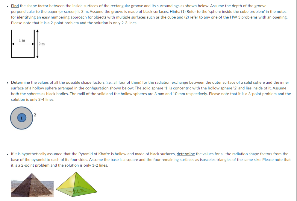 Solved • Find the shape factor between the inside surfaces | Chegg.com