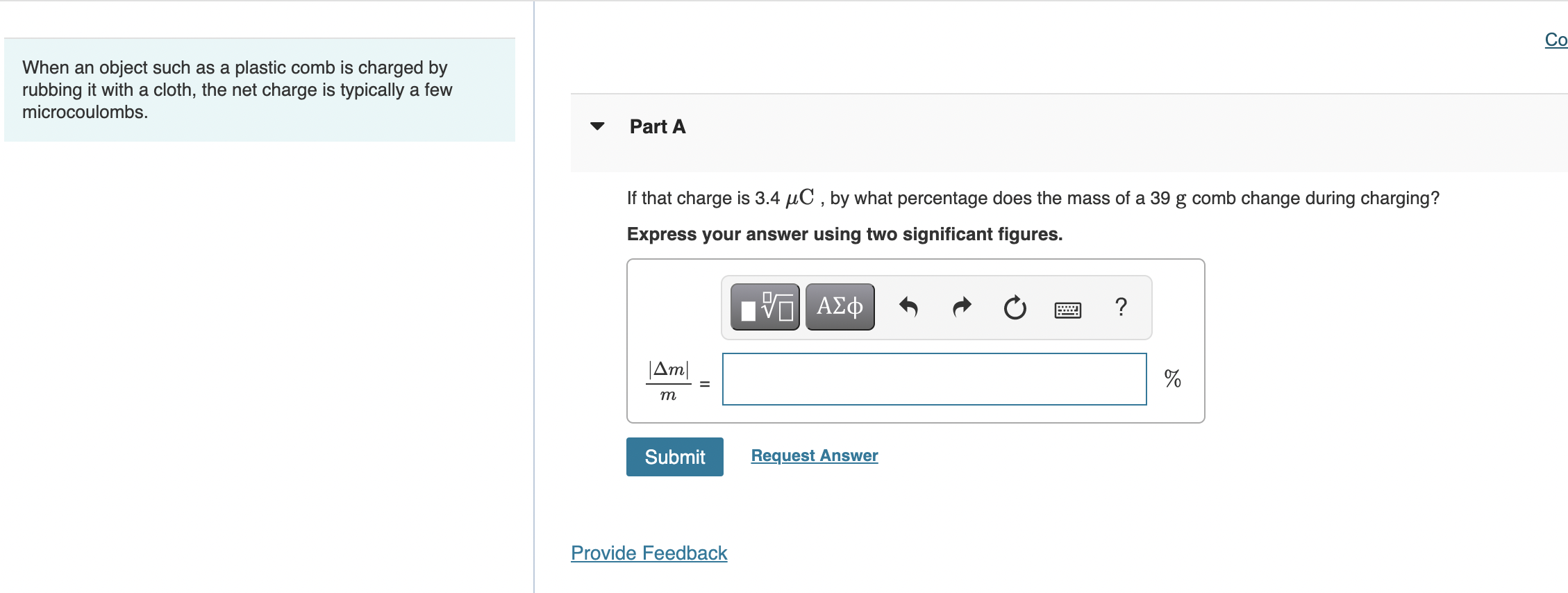 Solved Co When an object such as a plastic comb is charged | Chegg.com