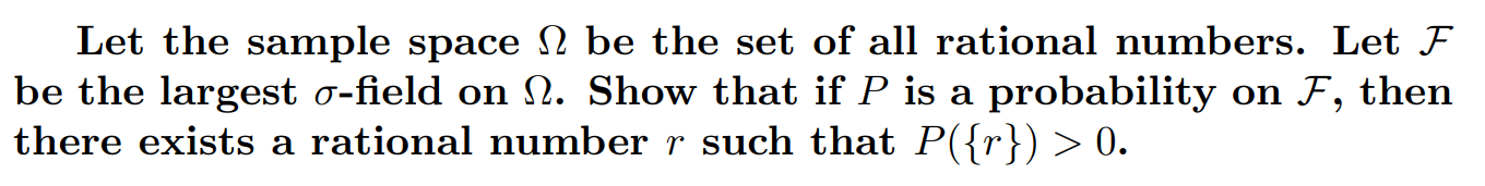 Solved Let the sample space Ω be the set of all rational | Chegg.com