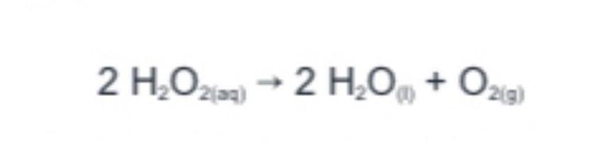 Solved The decomposition of hydrogen peroxide proceeds | Chegg.com