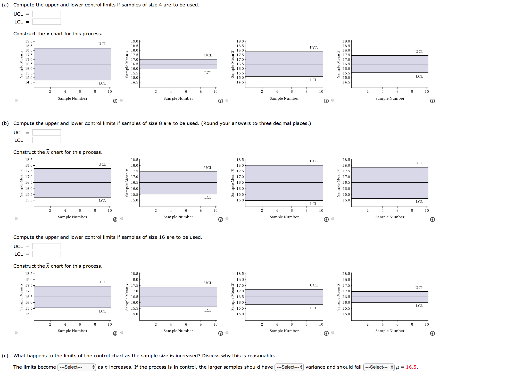 Solved (a) Compute the upper and lower control limits if | Chegg.com