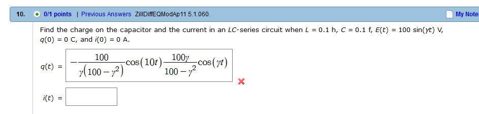 Solved 10 0 1 Points Previous Answers Zilldiffeqmodap11