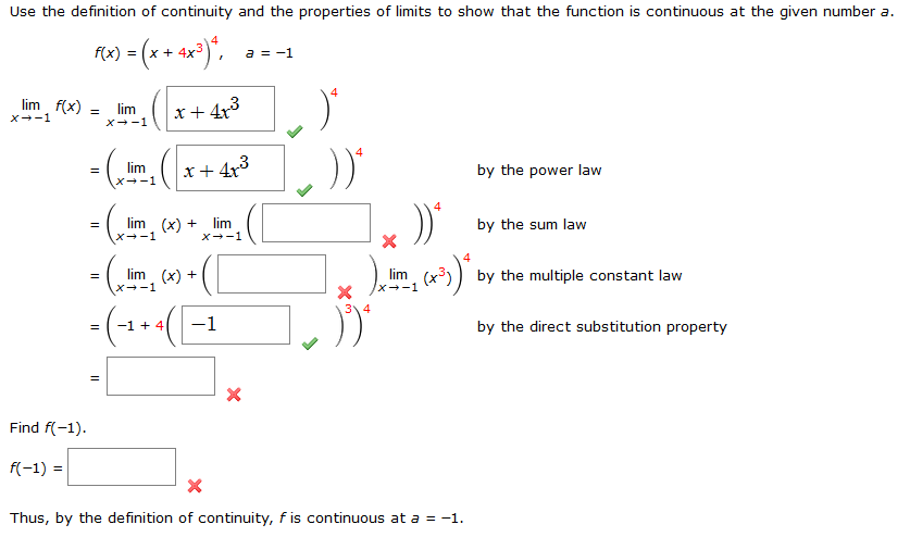 Solved Use the definition of continuity and the properties | Chegg.com