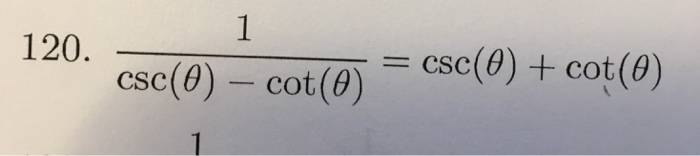 Solved Verify the identity 1/csc(theta) - cot(theta) = | Chegg.com
