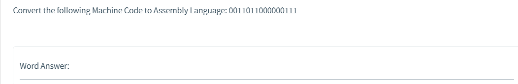 Solved Convert the following Machine Code to Assembly | Chegg.com