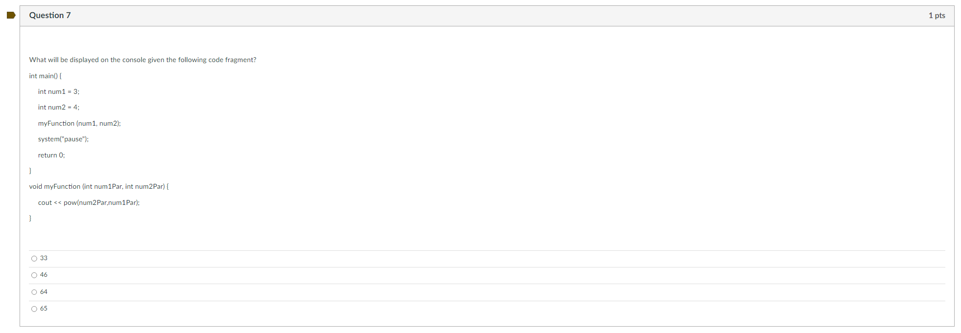 Solved What will be displayed on the console given the | Chegg.com