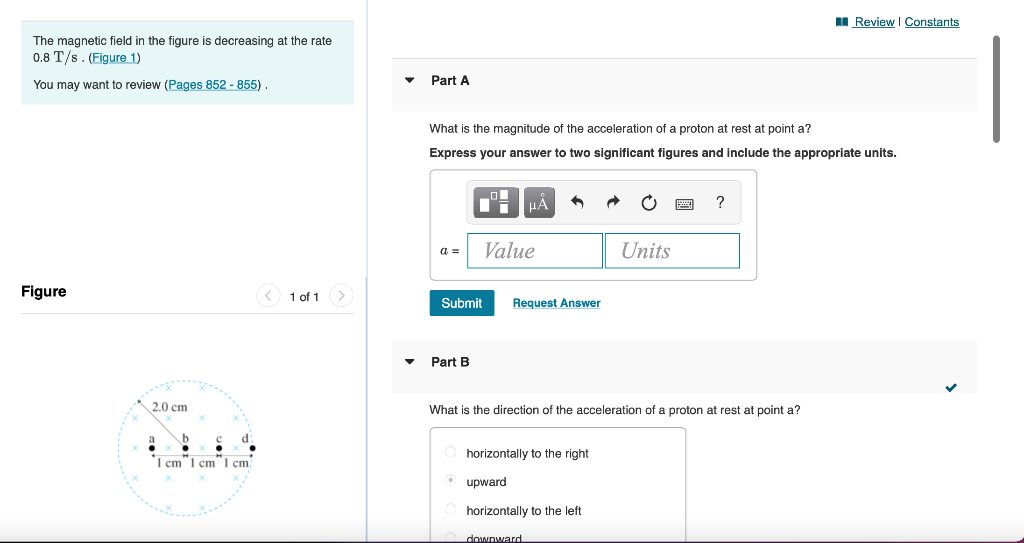 Solved H Review Constants The magnetic field in the figure | Chegg.com