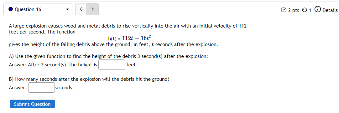 Solved A large explosion causes wood and metal debris to | Chegg.com
