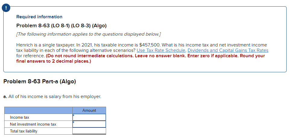 Solved Required information Problem 8-63 (LO 8-1) (LO 8-3) | Chegg.com