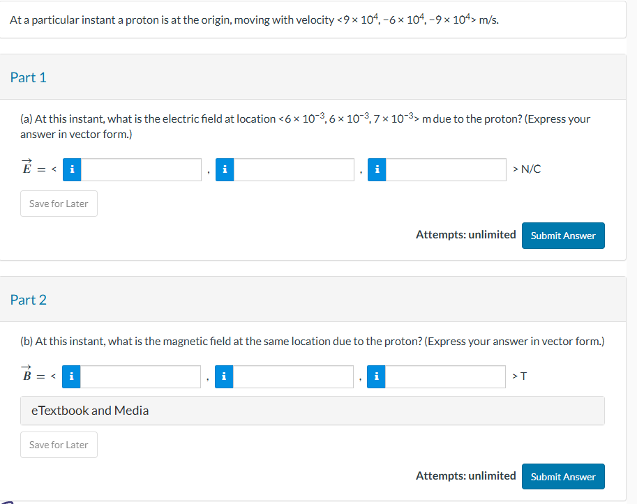 Solved At ﻿a particular instant a proton is at ﻿the origin, | Chegg.com
