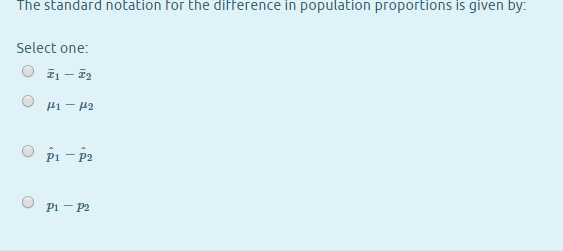 Solved The standard notation for the difference in | Chegg.com