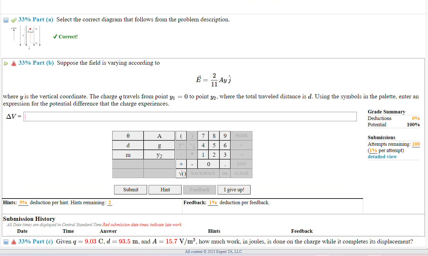 Solved (17\%) Problem 6: Starting from rest, and under the | Chegg.com