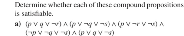 Solved Determine whether each of these compound propositions | Chegg.com