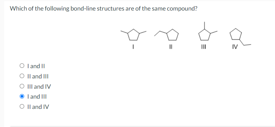 Solved Which of the following bond-line structures are of | Chegg.com