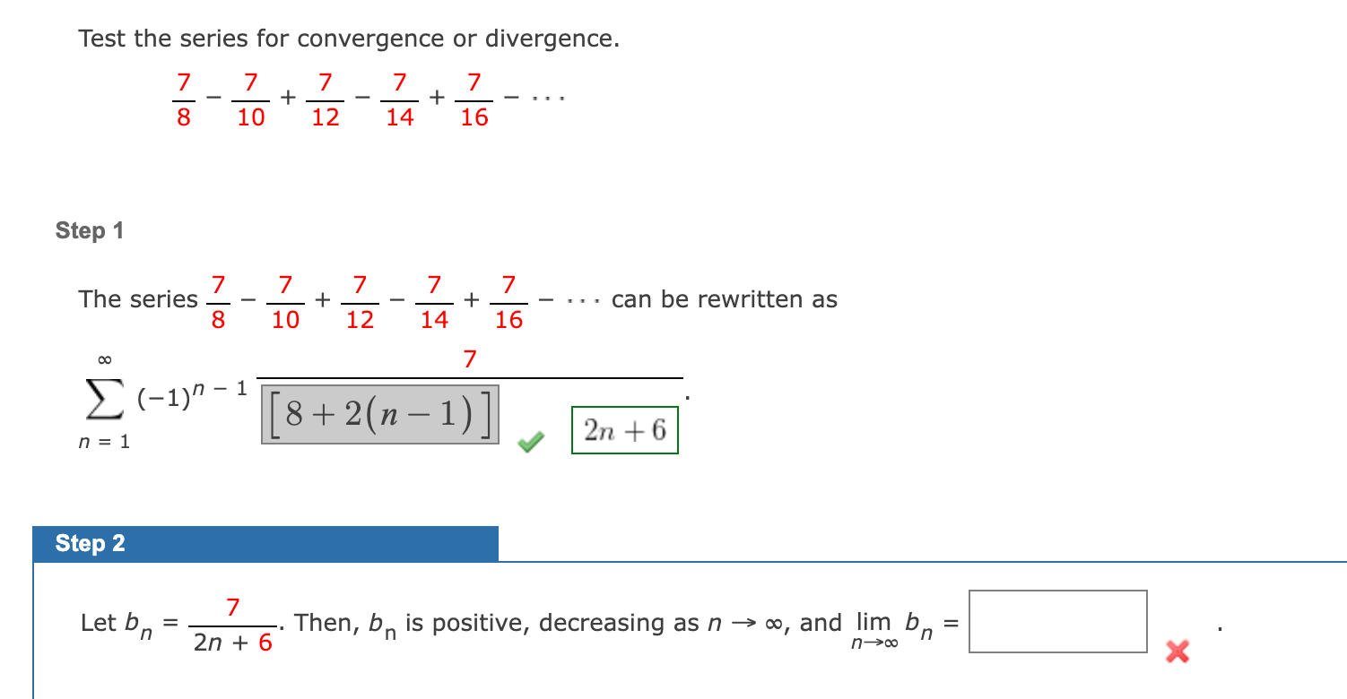 Solved Test the series for convergence or divergence. 7 7 7 | Chegg.com