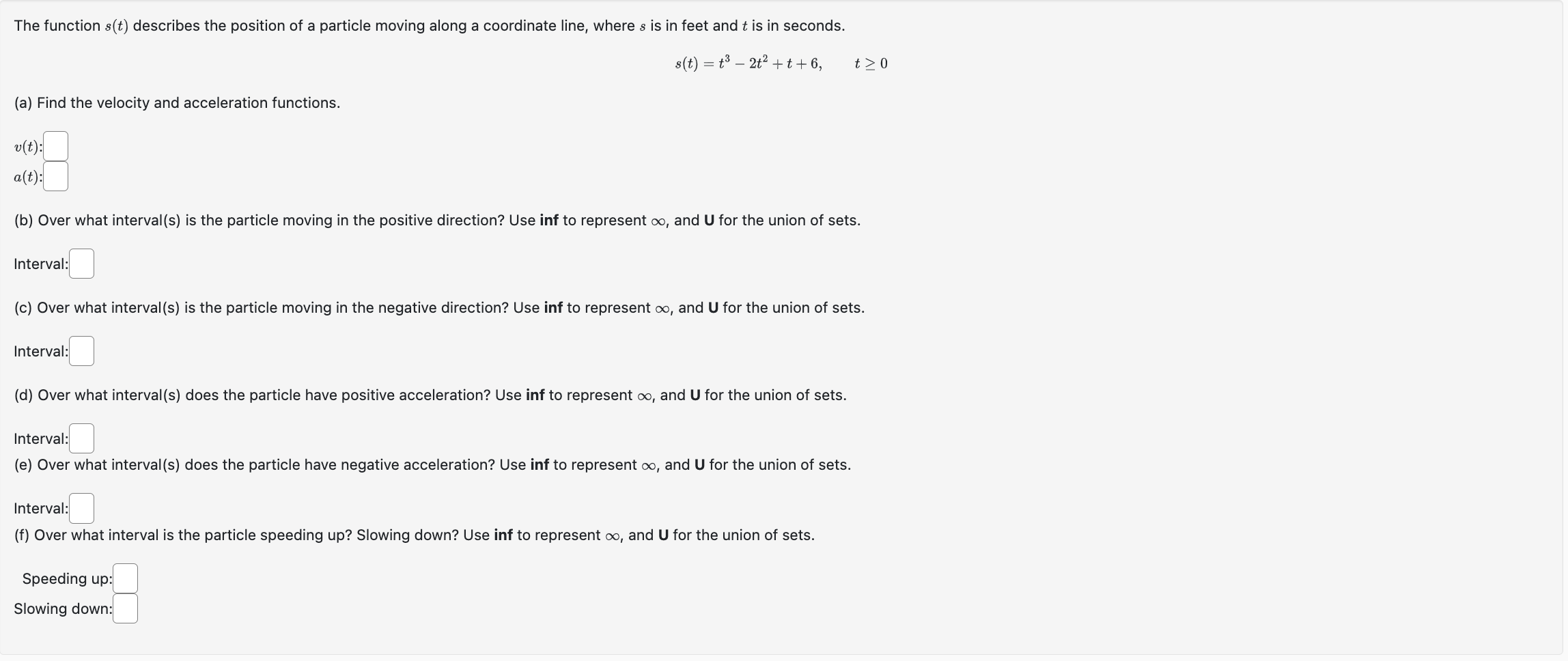 Solved The Function S T Describes The Position Of A