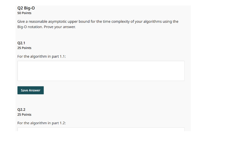 Q1 Time complexity 50 Points Analyze the worst-case | Chegg.com