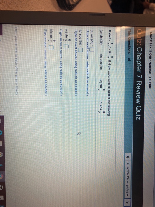 Solved estion: 1 pt 24 of 29 (19 comp Establish the identity | Chegg.com Solved estion: 1 pt 24 of 29 (19 comp Establish the identity | Chegg.com