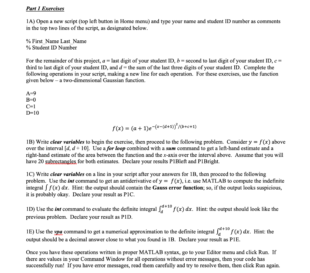 Solved 1A) Open a new script (top left button in Home menu) | Chegg.com